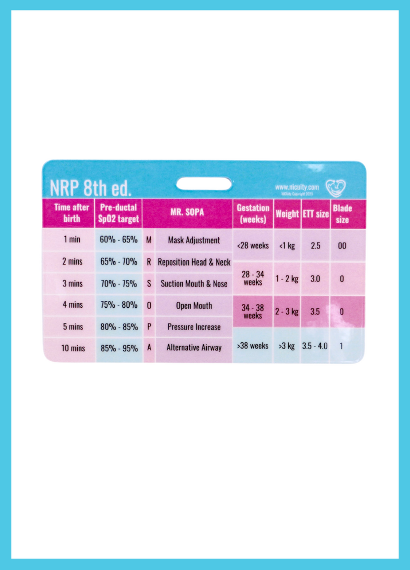 NRP 8th ed. Badge Reference Card · NICUity